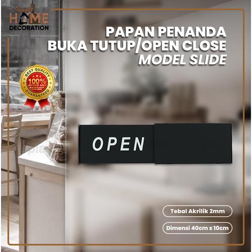 Jual Acrylic Signage Open Close/Akrilik Open Close - OpenClose Hitam ...