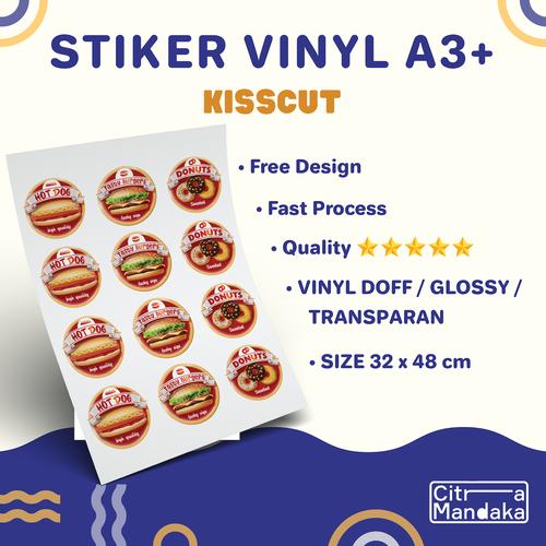 Jual Cetak Stiker Print Sticker Vinyl A3+ Kiss Cut Label Produk Dan ...