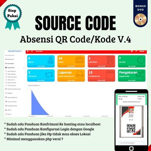 Jual Source Code Sistem Informasi Absensi QR Code V4 Aplikasi Absen ...