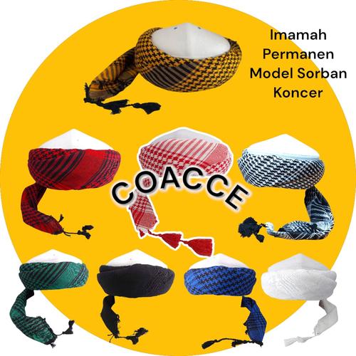 Jual PECI SORBAN IMAMAH PERMANEN SIAP PAKAI I SORBAN KONCER SEGI EMPAT ...