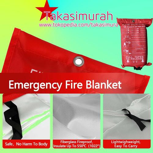 Jual Fire Blanket / Selimut Anti Api Pemadam kebakaran / melindungi badan / memadamkan api ...