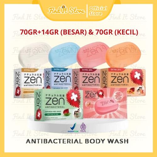 Promo Zen Antibacterial sabun batang | Shiso Body Bar Soap 80gr 80 gr ...