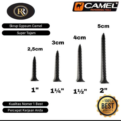 Jual Skrup Gypsum GRC Sekrup Baut Plafon 2cm 3cm 4cm 5cm Camel 50 pcs ...