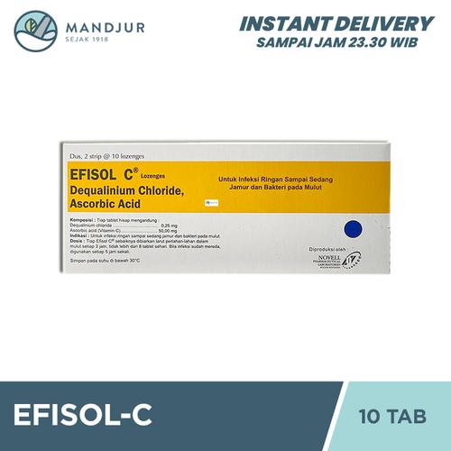Jual Efisol-C 10 Tablet - Obat Sariawan, Gusi Bengkak, Infeksi Rongga ...