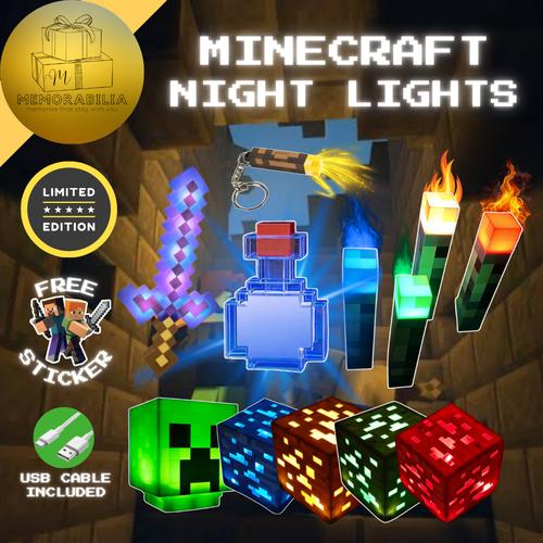 Promo Mainan Anak Minecraft. Lampu Malam Night Lamp Hobby Pajangan Kado ...