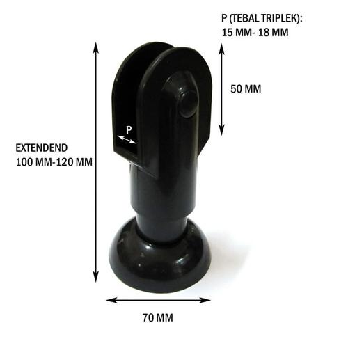 Jual KAKI PARTISI WC HITAM PVC / KAKI WC (KWC-040) - Jakarta Barat ...