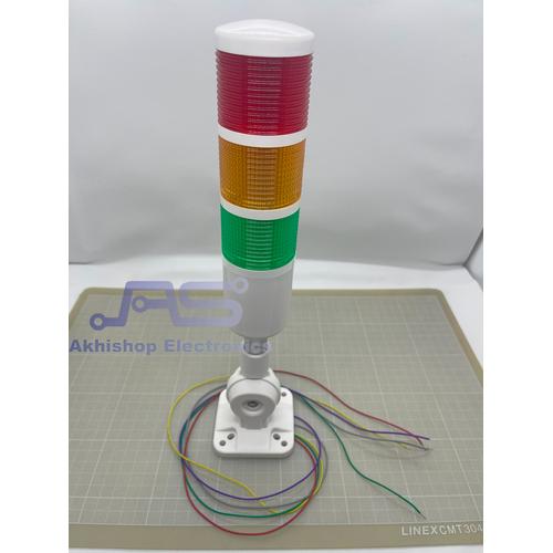 Jual Tower Light Lampu Led Menara 3 Warna with Buzzer 12-24VDC 220VAC ...