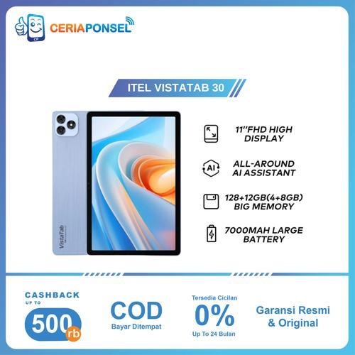 Promo Itel VistaTab 30 4/128GB T606 Octa Core 7000 mAh | Garansi Resmi ...