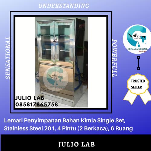 Jual Lemari Penyimpanan Bahan Kimia Single Set laboratorium, Stainless ...