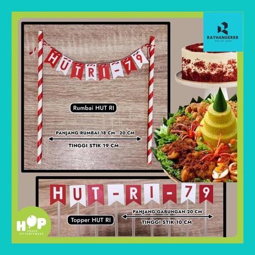 Jual Ray || Topper Rumbai Hut Ri Bendera Merah Putih 17 Agustus Hiasan ...