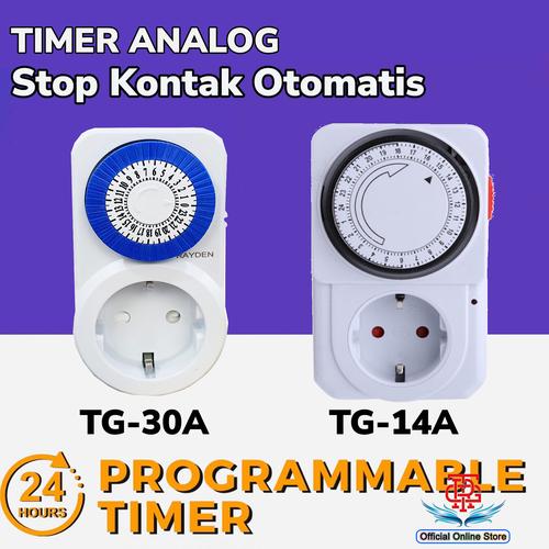 Jual Stop Kontak Timer Saklar ON OFF Listrik Otomatis Analog Digital 24 ...