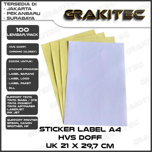 Jual Kertas Sticker Label A4 isi 100 Lembar / KERTAS STICKER A4 ...