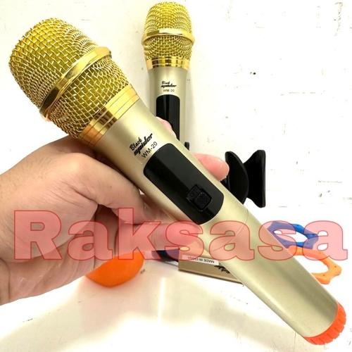 Jual MIC WIRELESS BLACK SPIDER WM 20 ORIGINAL MICROPHONE BLACKSPIDER ...
