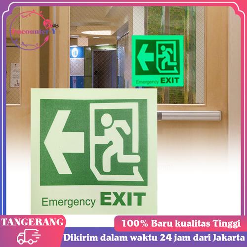 Jual Jalur Evakuasi Sticker Emergency Exit Glow In The Dark Exit Sign ...