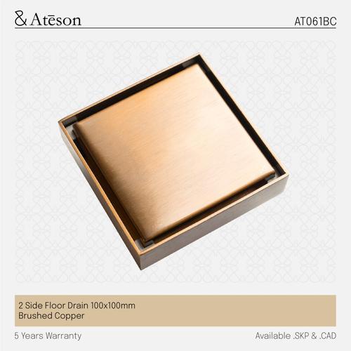 Jual ATESON AT061BCM Floor Drain Brushed Copper Kotak Cover Pembuangan ...