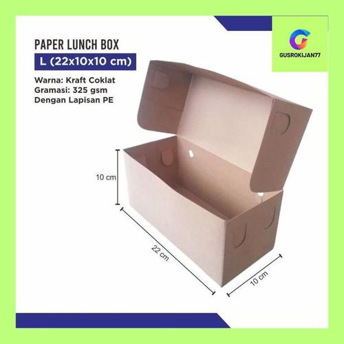 Jual GUS_ KOTAK MAKANAN / KOTAK NASI KERTAS (PAPER LUNCH BOX) B08 K4 ...