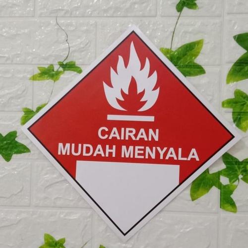 Jual SIGN PLAT K3 RAMBU SAFETY CAIRAN MUDAH MENYALA UKURAN 30X30CM ...