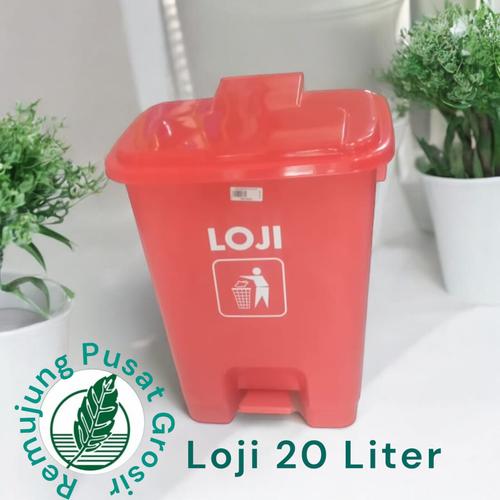 Jual Tempat sampah injak kapasitas 20 liter LOJI - Merah - Kota ...