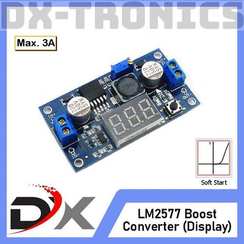 Jual Lm2577 Step-Up Boost Converter Module With Voltmeter Display ...