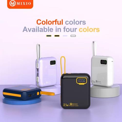 Jual MIXIO MP-09 10000Mah Powerbank Mini 20W With Kable Fast Charging ...