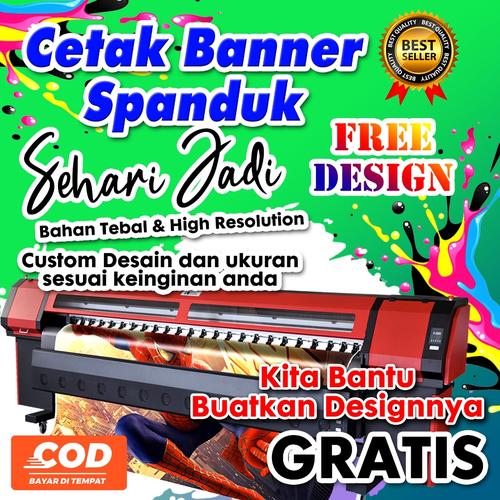 Jual 150 X 150 CM TEBAL 340 GSM FREE DESIGN CETAK SPANDUK BANNER BACKDROP | BACKROUND | BALIHO ...