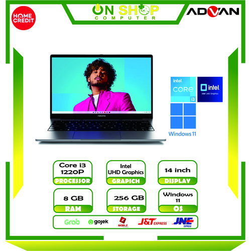 Jual Advan Work Pro Lite Intel Core i3 1220P 8GB 256GB Intel Graphic ...