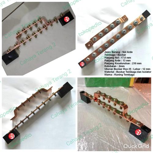 Jual Busbar Nol Arde Tembaga Busbar Terminal Nol Arde - Grounding ...