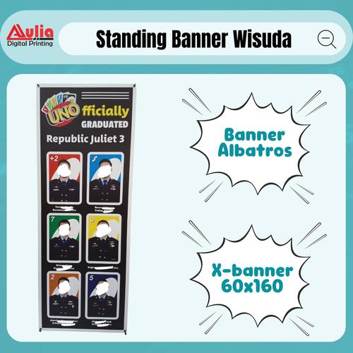 Jual X-Banner Satu Set | Standing Banner Custom Wisudaan | Ulang Tahun ...