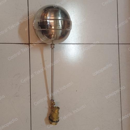 Jual Floating Valve 1/2"inch Pelampung Tangki Kuningan DN 15 Drat Luar ...