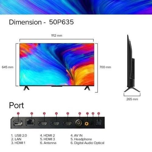 Jual Tcl Led 50" 50P635 Smart Google Tv 50 Inch Uhd 4K P635 - Kota ...