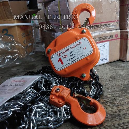 Jual Takel 1 Ton 3M 5M 7M 10M 12M Chain Block Nagasaki 1000Kg - Alat ...