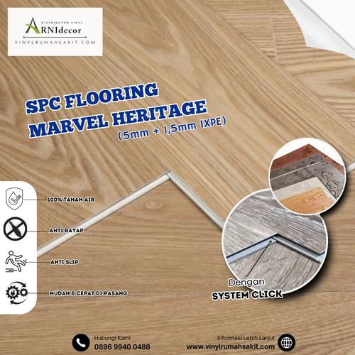 Jual SPC Marvel Heritage tebal 5mm+1,5mm IXPE - System Click Tanpa Lem | Anti Rayap Tahan Air ...