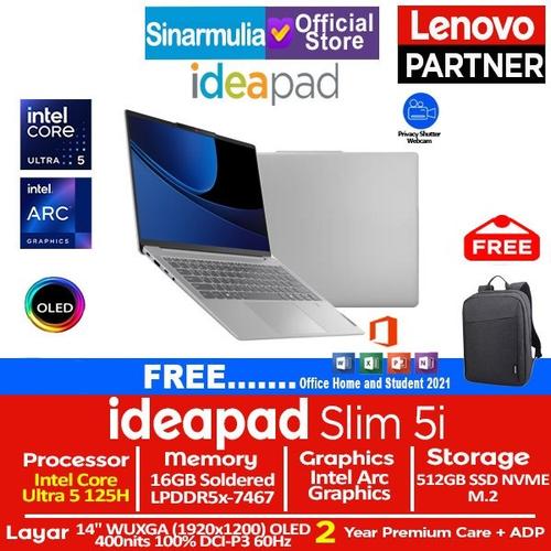 Promo Lenovo Ideapad Slim 5i Intel Ultra 5 125H 512GB SSD 16GB OLED ...