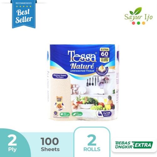 Promo TESSA Nature Towel Roll Kitchen Unbleached Tissue ( 2 Ply x 100 ...