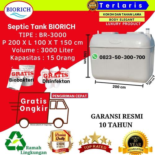 Jual Bio Septic Tank - Biotech - Biotank Biofil 3000 liter / 3 M3 ...