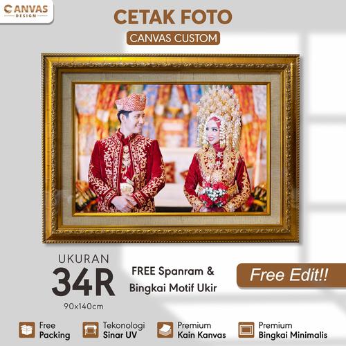 Jual Cetak Foto Kanvas Jumbo 34 R ( 90 x 140 cm ) Bingkai Frame Motif ...