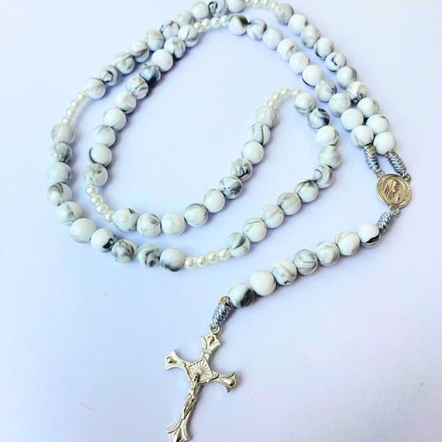 Jual Kalung rosario 77 bapa kami marmer putih - model a - Kab. Sleman - Gulo Accessories | Tokopedia