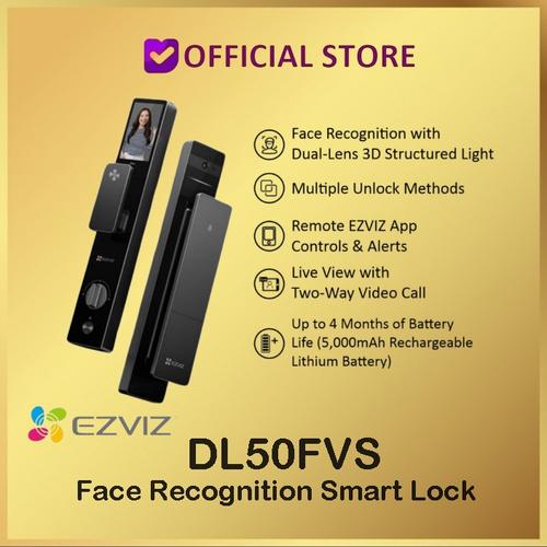 Promo Ezviz DL50FVS Face ID Recognition Smart Security Door Lock Cicil ...