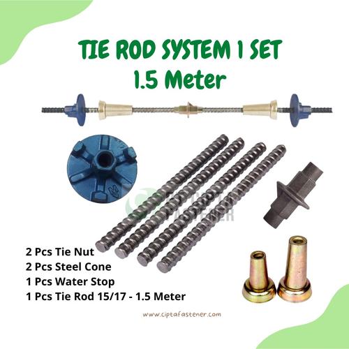Jual Tie Rod Bekisting 1 set (Tie Nut, Steel cone, Water stop) Formwork ...