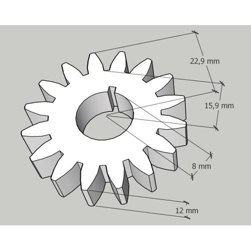 Jual Gear Spur M2.5 16T Custom Material Besi ,Roda Gigi Lurus Ukuran ...