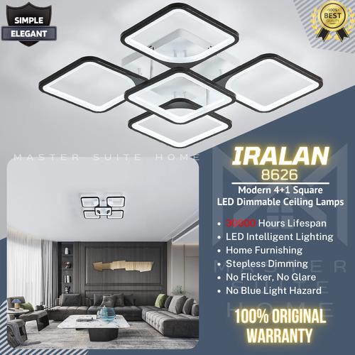 Promo Lampu LED Plafon Ruang Tamu Modern 4+1 Square | IRALAN 8626 ...