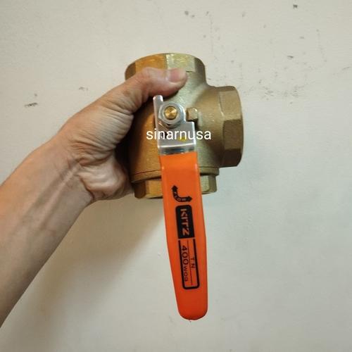 Jual Ball Valve / Stop Kran 3 Way KITZ 1 1/2 " inchi DN 40 Kuningan Bronze - Jakarta Barat ...