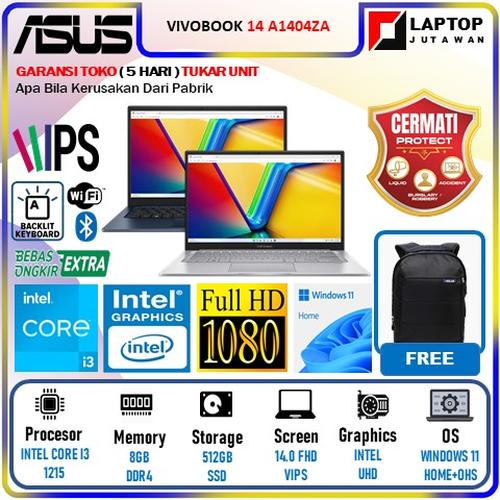 Jual Asus Vivobook 14 A1404ZA i3 1215 8GB 512GB W11+OHS 14.0FHD VIPS ...