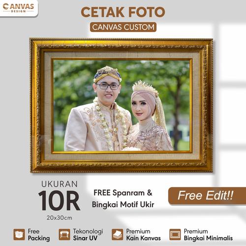 Jual Cetak Foto Kanvas ukuran 10 R ( 20 X 30 ) cm Dan Bingkai Frame ...