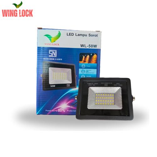 Jual LAMPU SOROT LED WL-50W WINGLOCK PUTIH LAMPU TEMBAK 50 WATT PUTIH LAMPU SOROT WATERPROOF ...