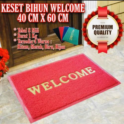 Jual PROMO Keset Karpet Premium Welcome 40 x 60 PVC Mie Bihun - Merah ...