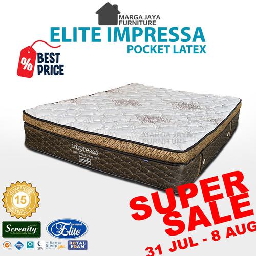 Promo Spring Bed Kasur Elite Serenity Pocket Latex Impressa 120 x 200 ...