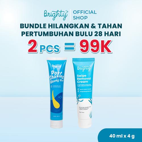 Promo Brighty Swipe Removal Cream X Post Shaving & Waxing Gel - Kota Bekasi - Brighty Official ...
