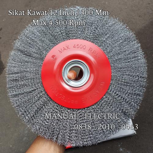 Jual Sikat Kawat 30 Cm Wire Brush Steel 12 Inch / 300 Mm Max Rpm 4.500 ...
