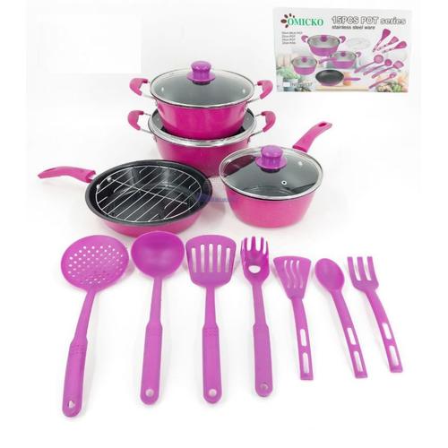 Jual Wokpan Panci Set Cookware Wajan Anti Lengket Frypan Kitchenware ...